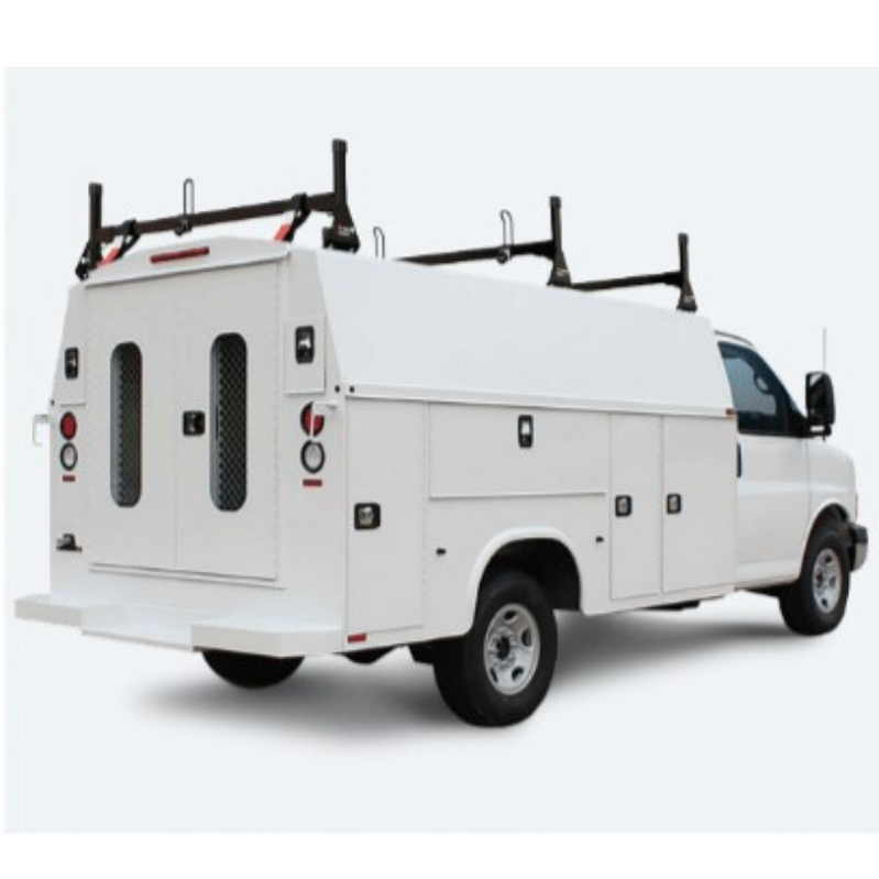 Vantech 4-Bar Black Aluminum (94"- 102") Side Mount Rack System Box Tr ...