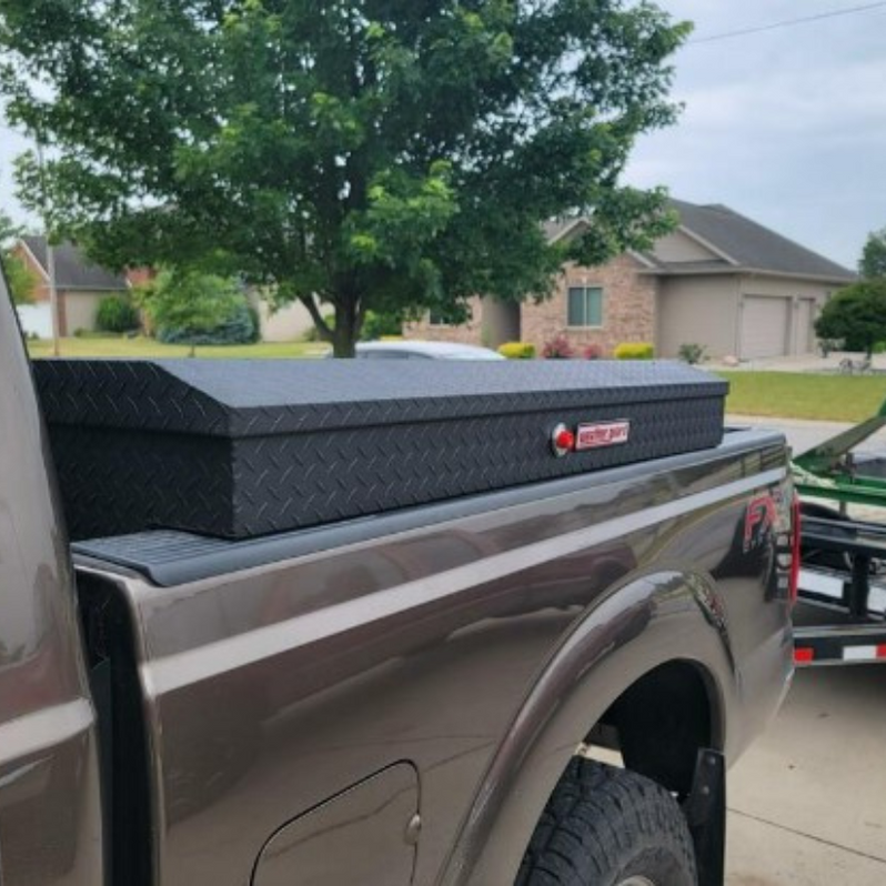 Weather Guard Side Mount Tool Box Textured Matte Black Aluminum 56X17X ...