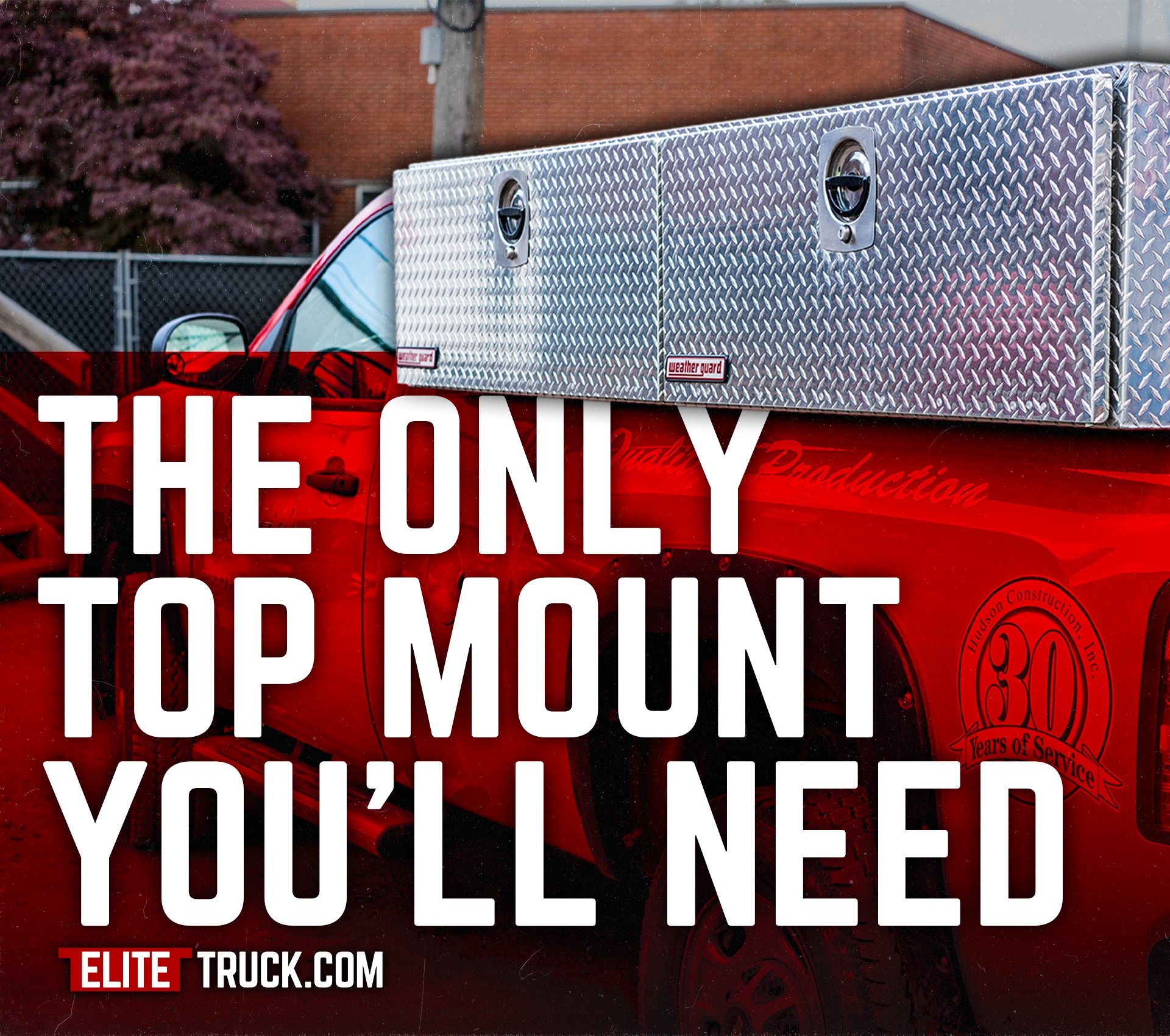 Weather Guard Top Mount Box Double Door Matte Black Aluminum 90.25X16 ...