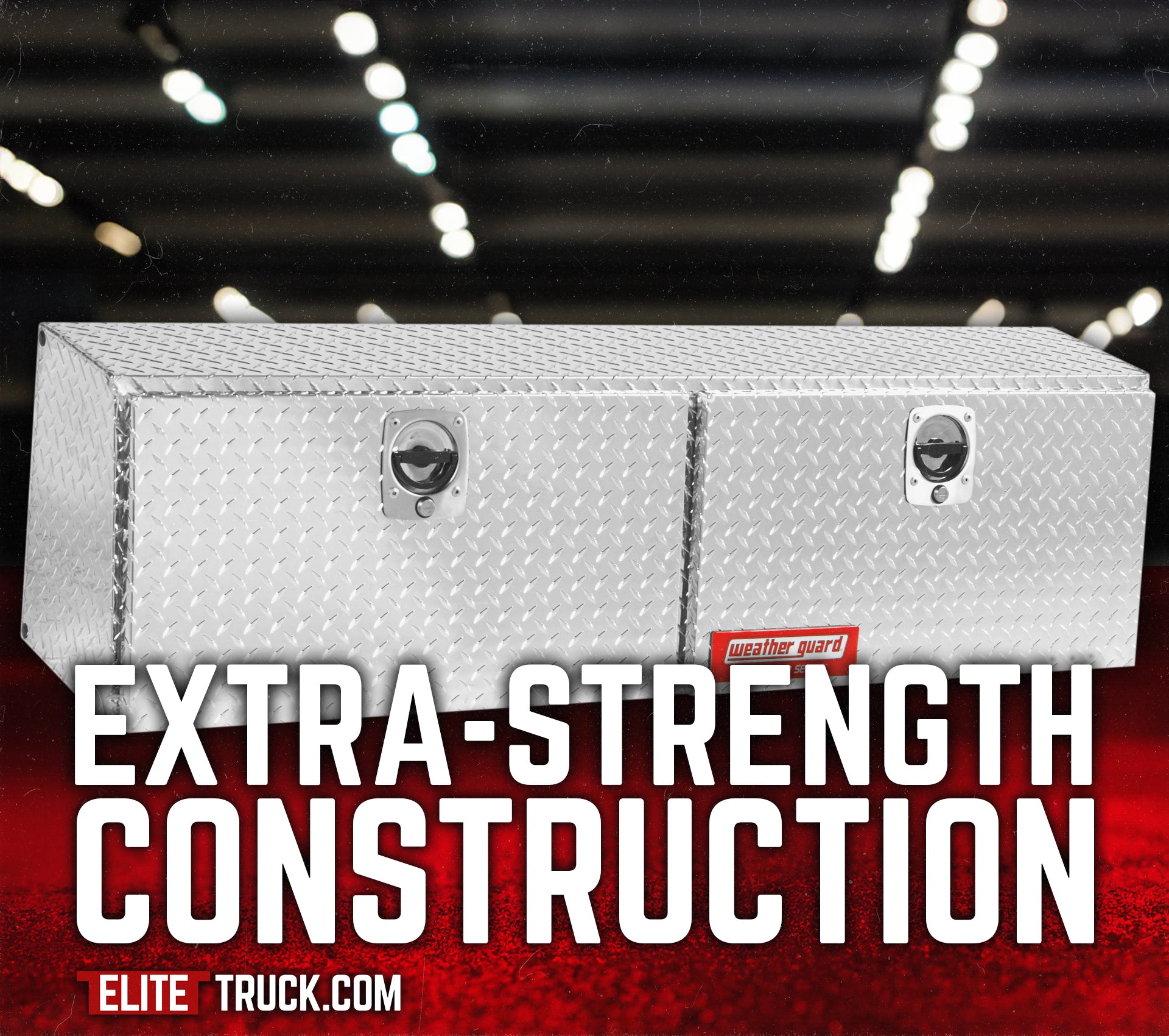 Weather Guard Top Mount Box Double Door Matte Black Aluminum 90.25X16 ...