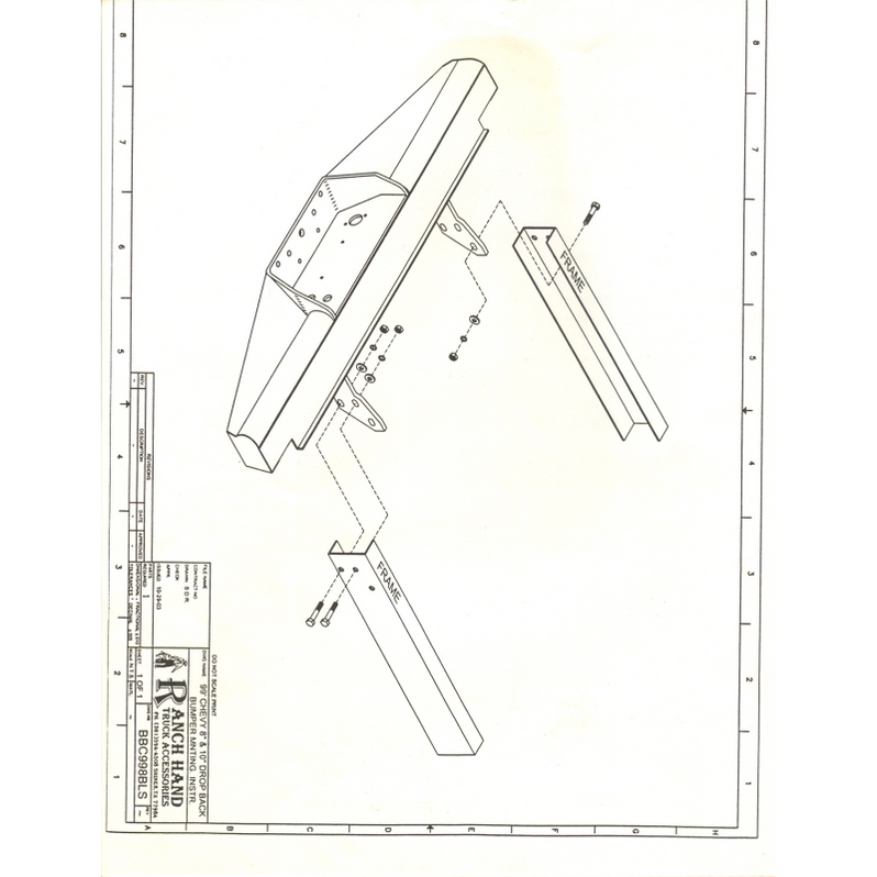Ranch Hand Legend Series Rear Bumper Fits Select 99-07 Chevrolet/GMC S ...
