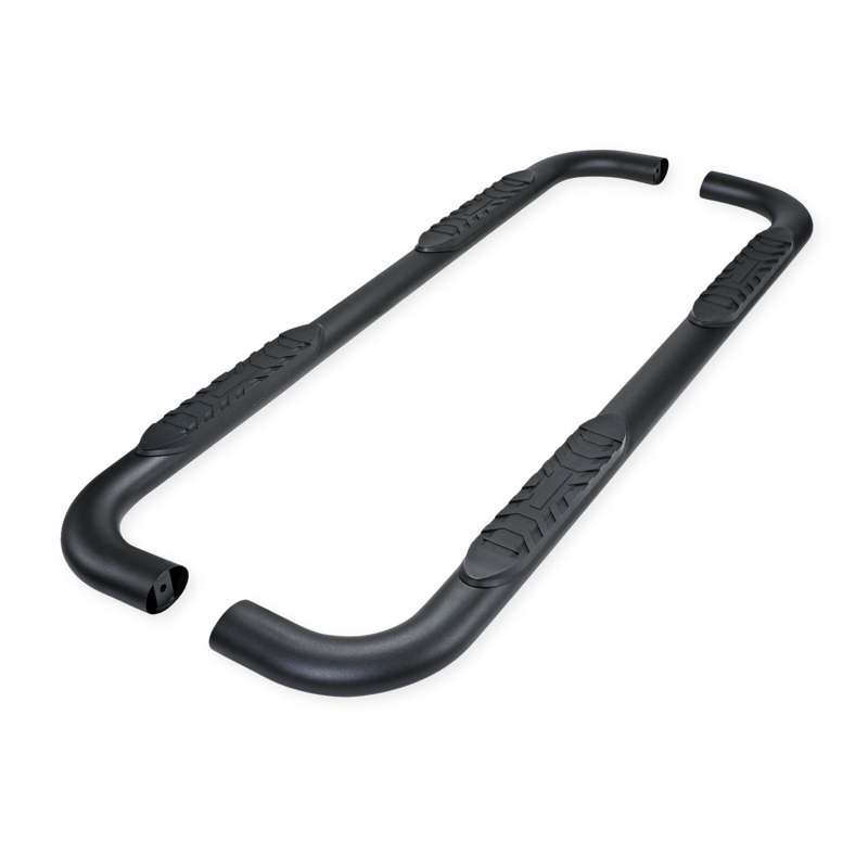 TrailFX 4" Oval Bent Step Nerf Bars W/ Step Pads Powder Coat Black Ste ...