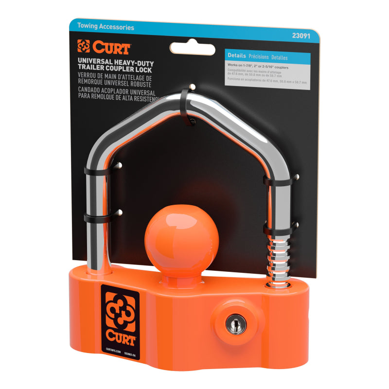 CURT Universal Heavy-Duty Trailer Coupler Lock Model 23091 — Elite Truck