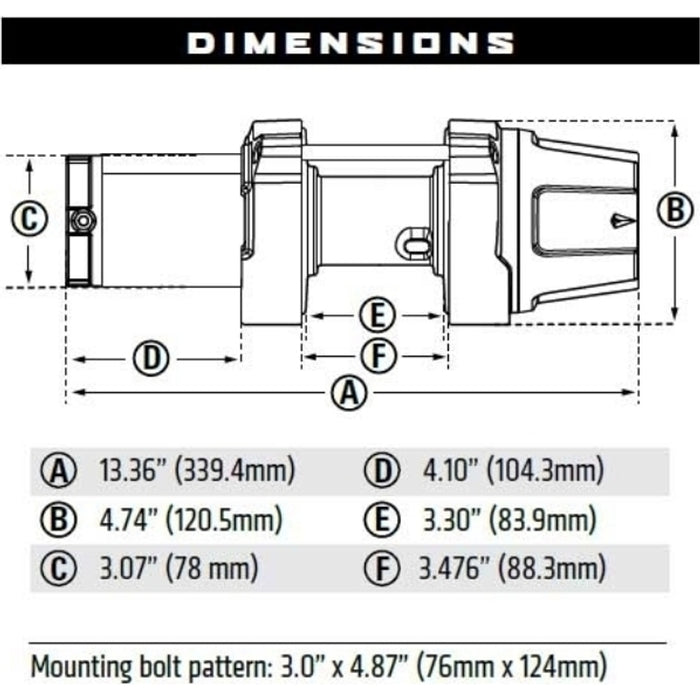 Warn VRX 35 Steel Rope Winch Model 101035 — Elite Truck