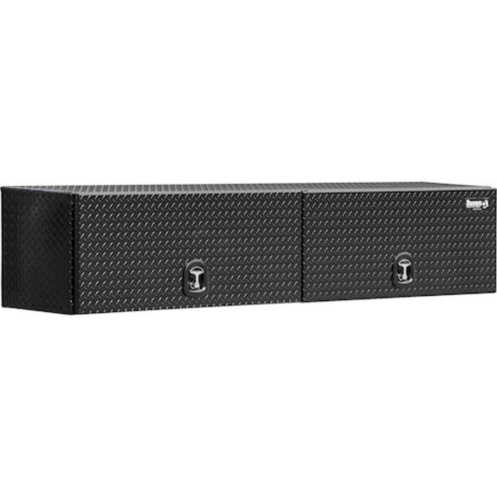 Buyers Products 18x16x90 Gloss Black Diamond Tread Aluminum Top Mount ...