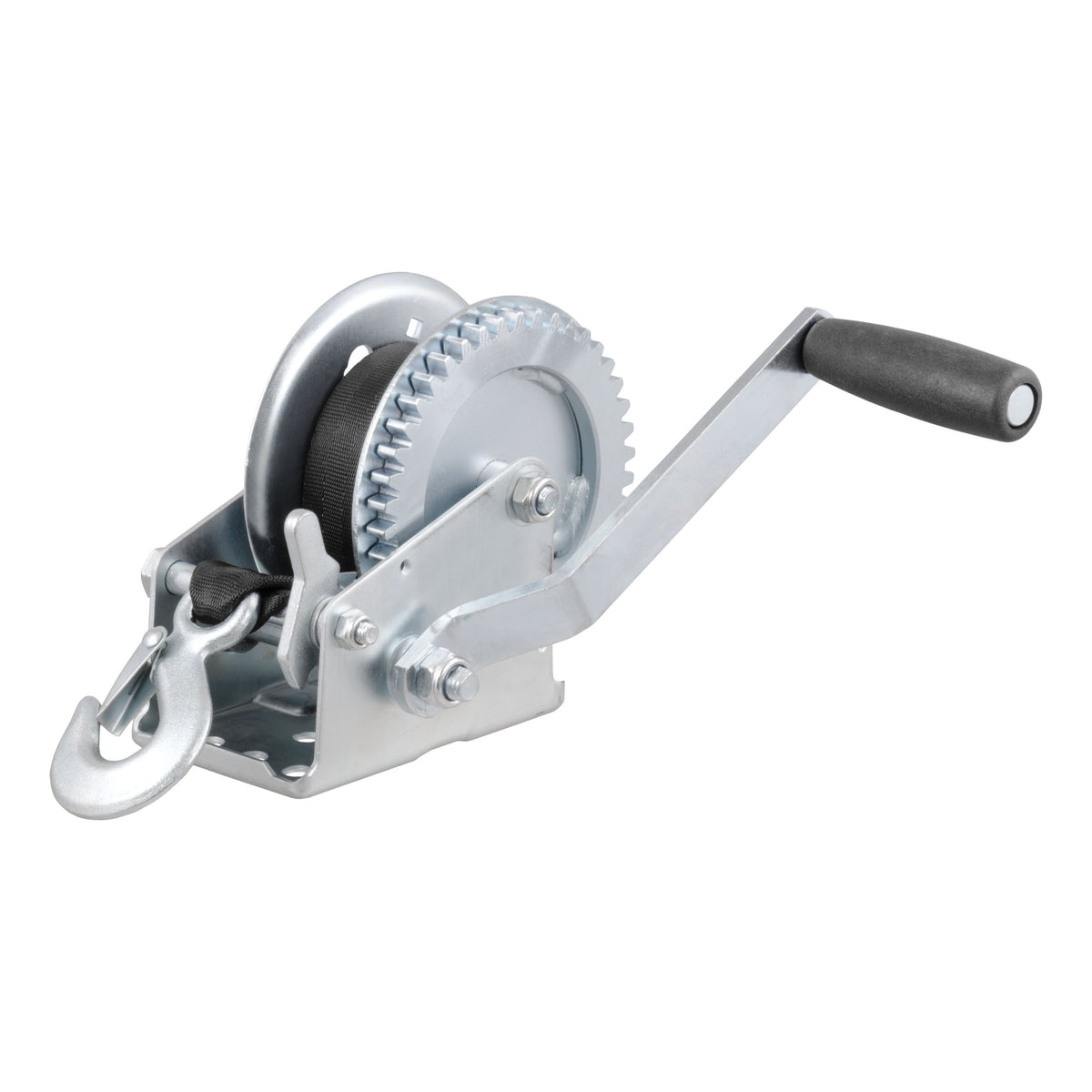 CURT Manual Hand Crank Boat Trailer Winch, 1,400 lbs Capacity, 7-1/2 ...