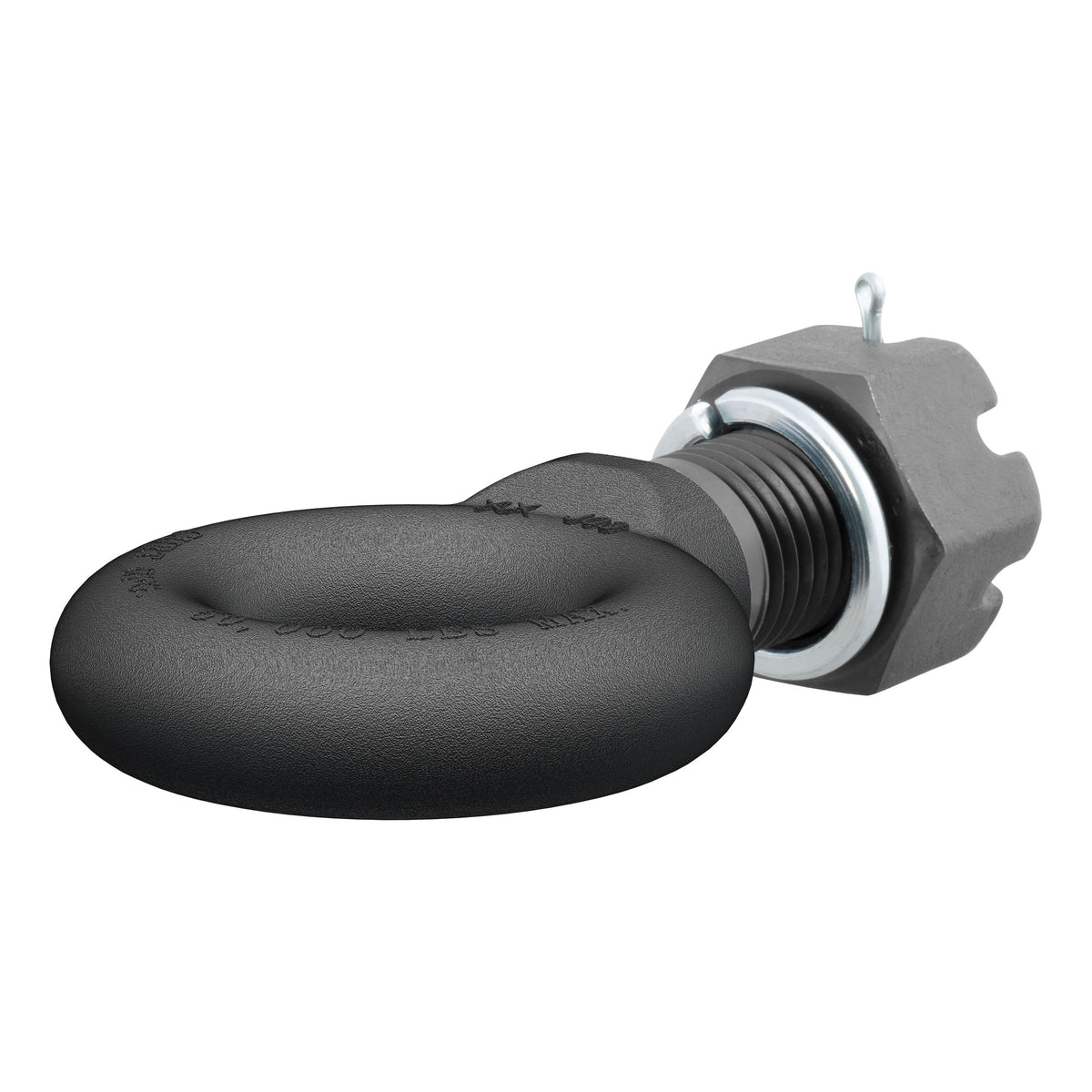 CURT Black Steel Pintle Hitch Lunette Ring with Swivel Castle Nut, 3-I ...