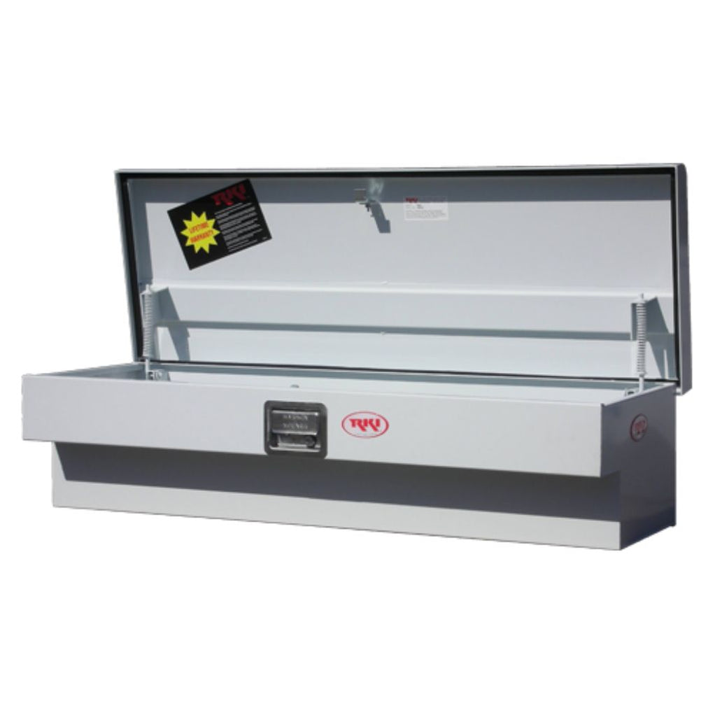 RKI Wide Side Mount Truck Tool Box White Steel Model 50SW — Elite Truck
