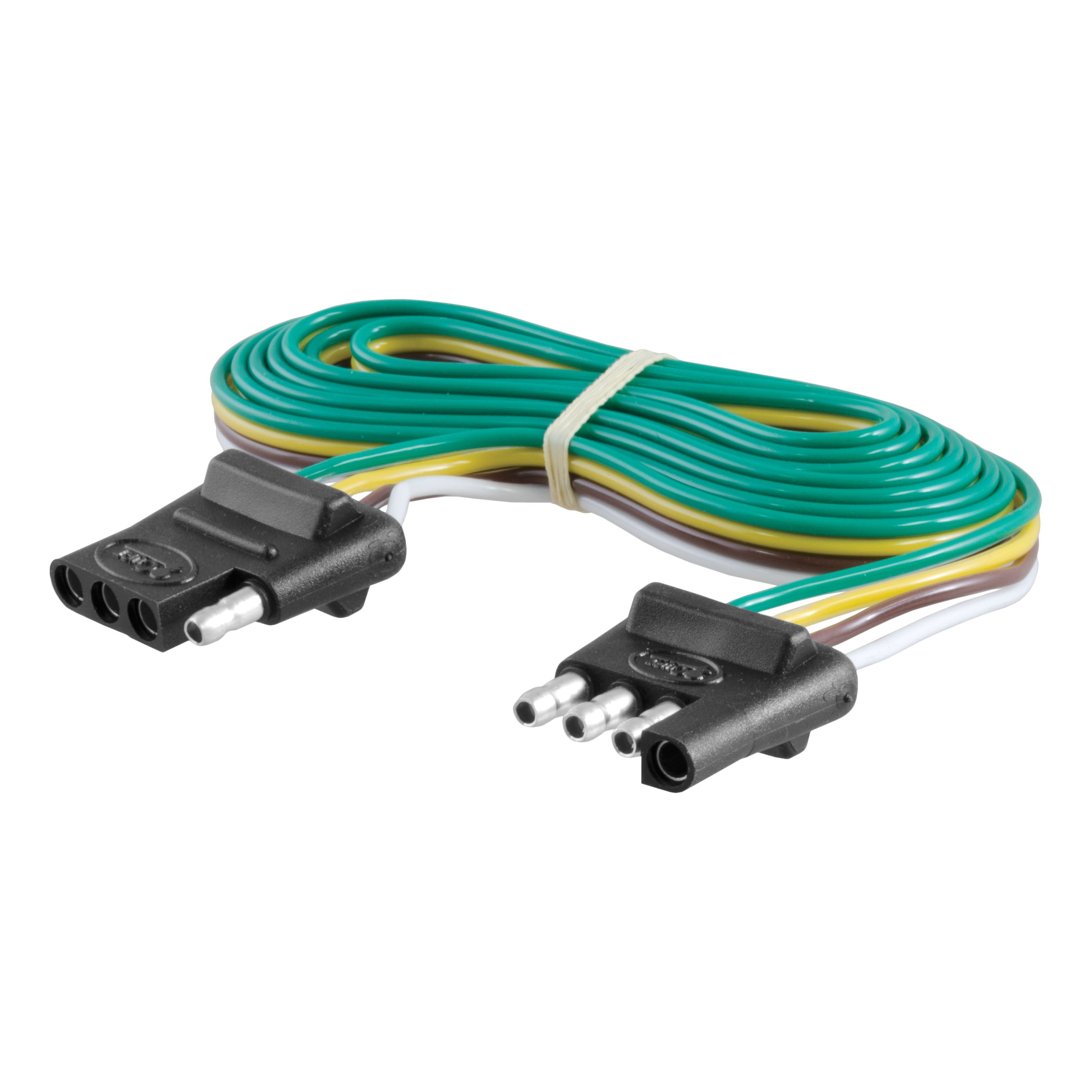 CURT Vehicle-Side and Trailer-Side 4-Pin Flat Wiring Harness with 72-I ...