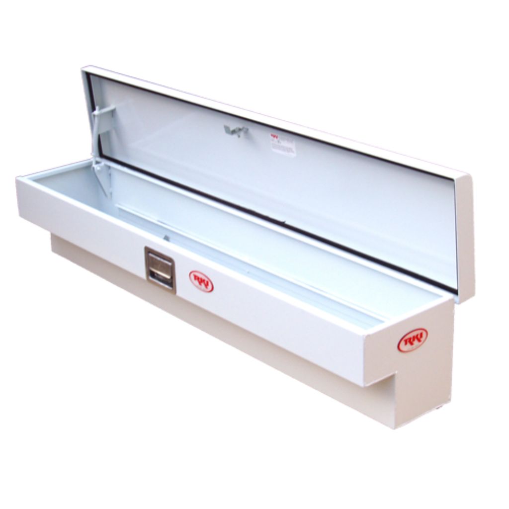 RKI Side Mount Truck Tool Box White Steel Model 61S — Elite Truck