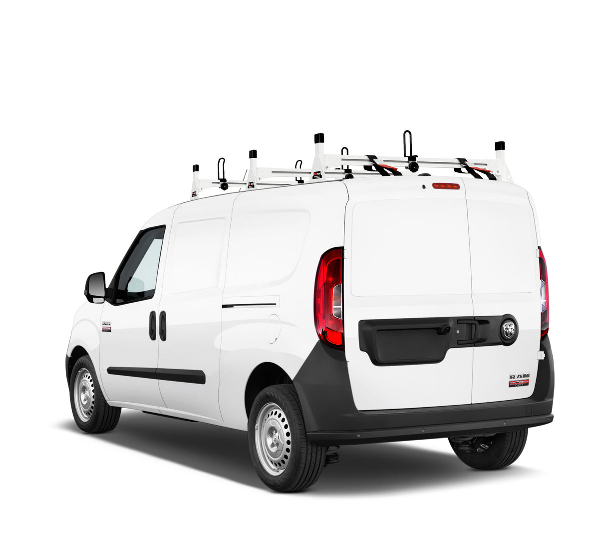 Vantech 3-Bar White Aluminum Bolt-On Ladder Rack System RAM ProMaster ...