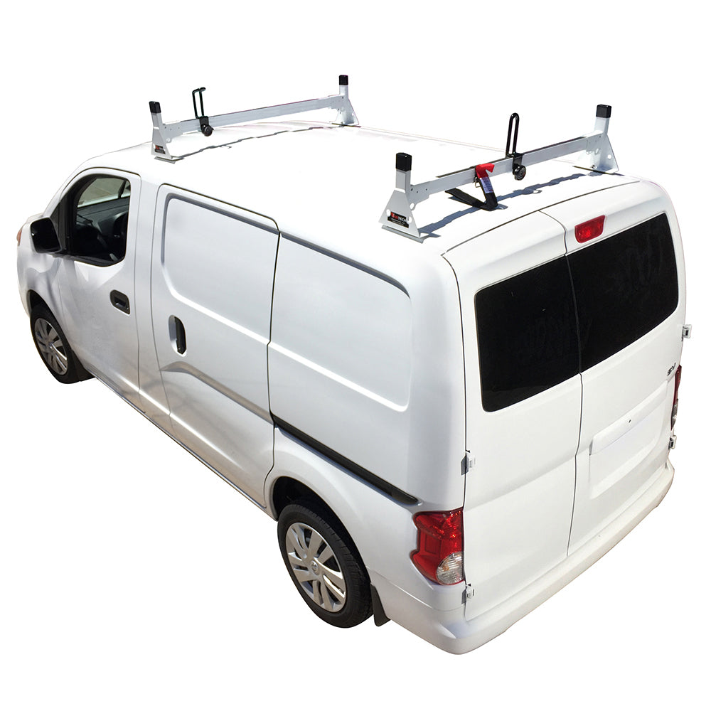 Vantech 2-Bar White Steel Ladder Rack System Nissan NV200 2014-2021 Mo ...
