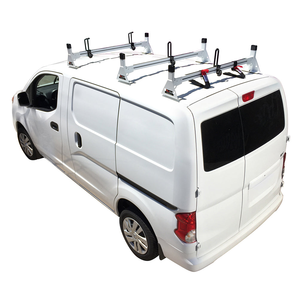 Vantech 3-Bar White Aluminum Ladder Rack System Nissan NV200 2014-2021 ...