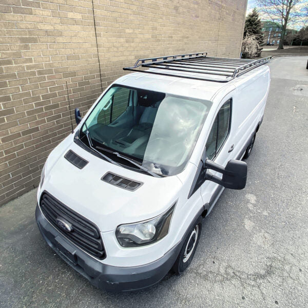 Vantech Black Aluminum Bolt-On Cargo Rack System Ford Transit 2015-cur ...