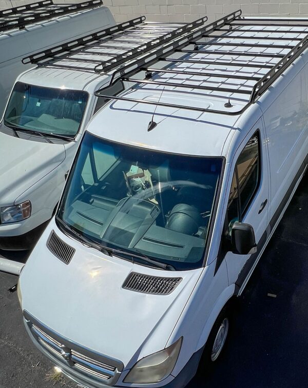 Vantech Black Aluminum Cargo Rack System Mercedes Sprinter 2007-curren ...
