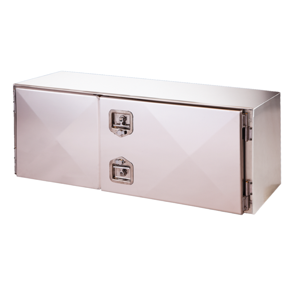 Merritt Underbody Tool Box 24"H x 23-3/16"D x 60"L Smooth Aluminum Dou ...