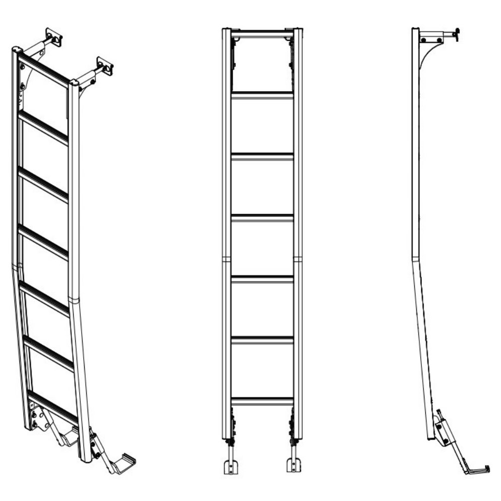 Prime Design Aluminum Rear Access Ladder for Ford Transit High Roof AA ...