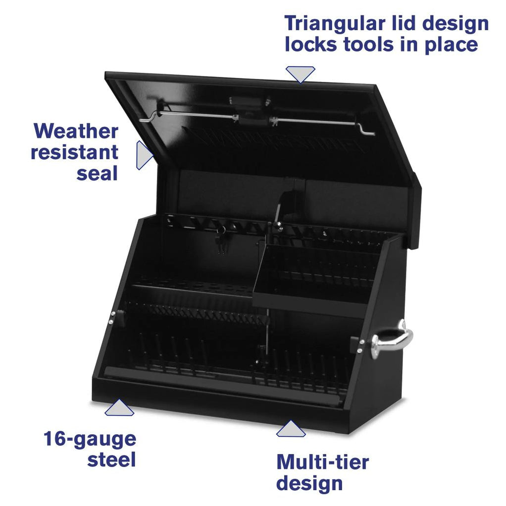 Montezuma 23 X 14 In. Steel Triangle® Toolbox Steel Top Mount Truck Bo ...