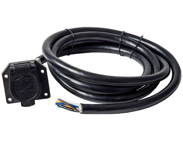 Buyers Products 7-Way Flat Pin Trailer Connector with 96 in. Cable Mod ...