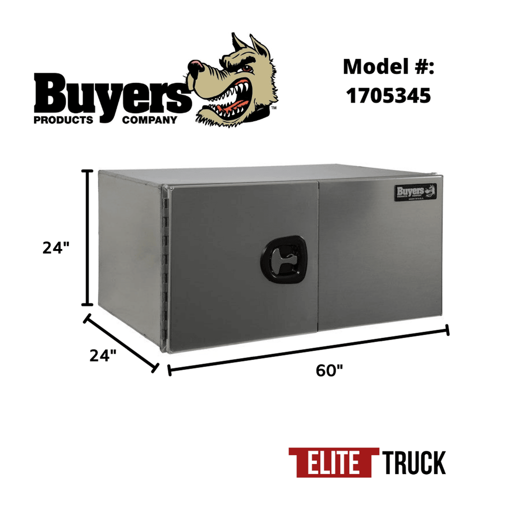 Buyers Products 24x24x60 Inch Smooth Aluminum Underbody Truck Tool Box ...