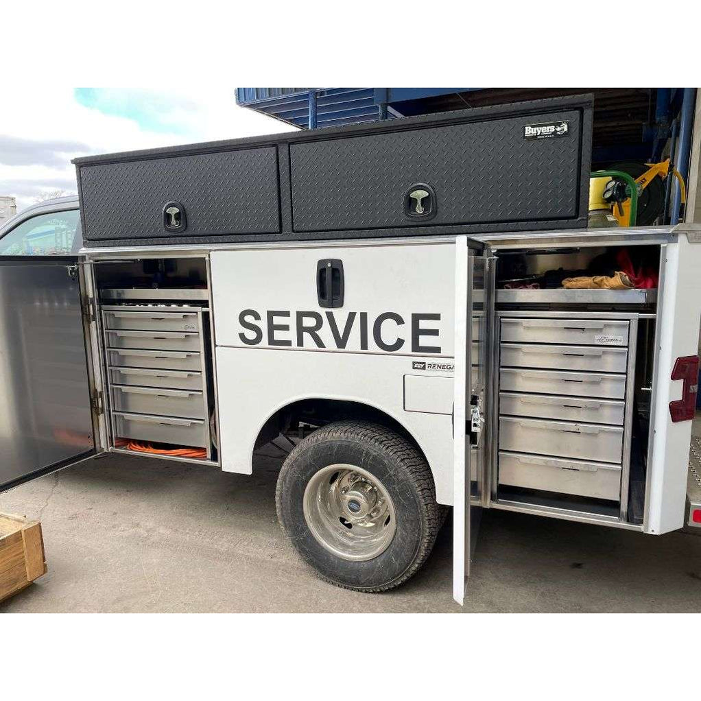 EZ-STAK Service Body Storage Drawer Unit 11"H x 44"W x 18"D Fits Readi ...