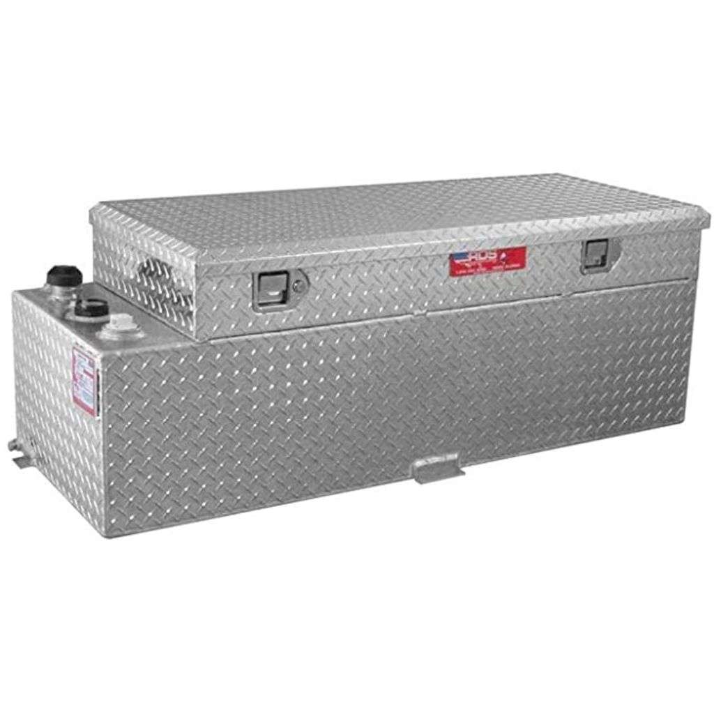 RDS 51 Gallon Transfer Tank & Toolbox Combo Bright Aluminum 50X20X19 M ...