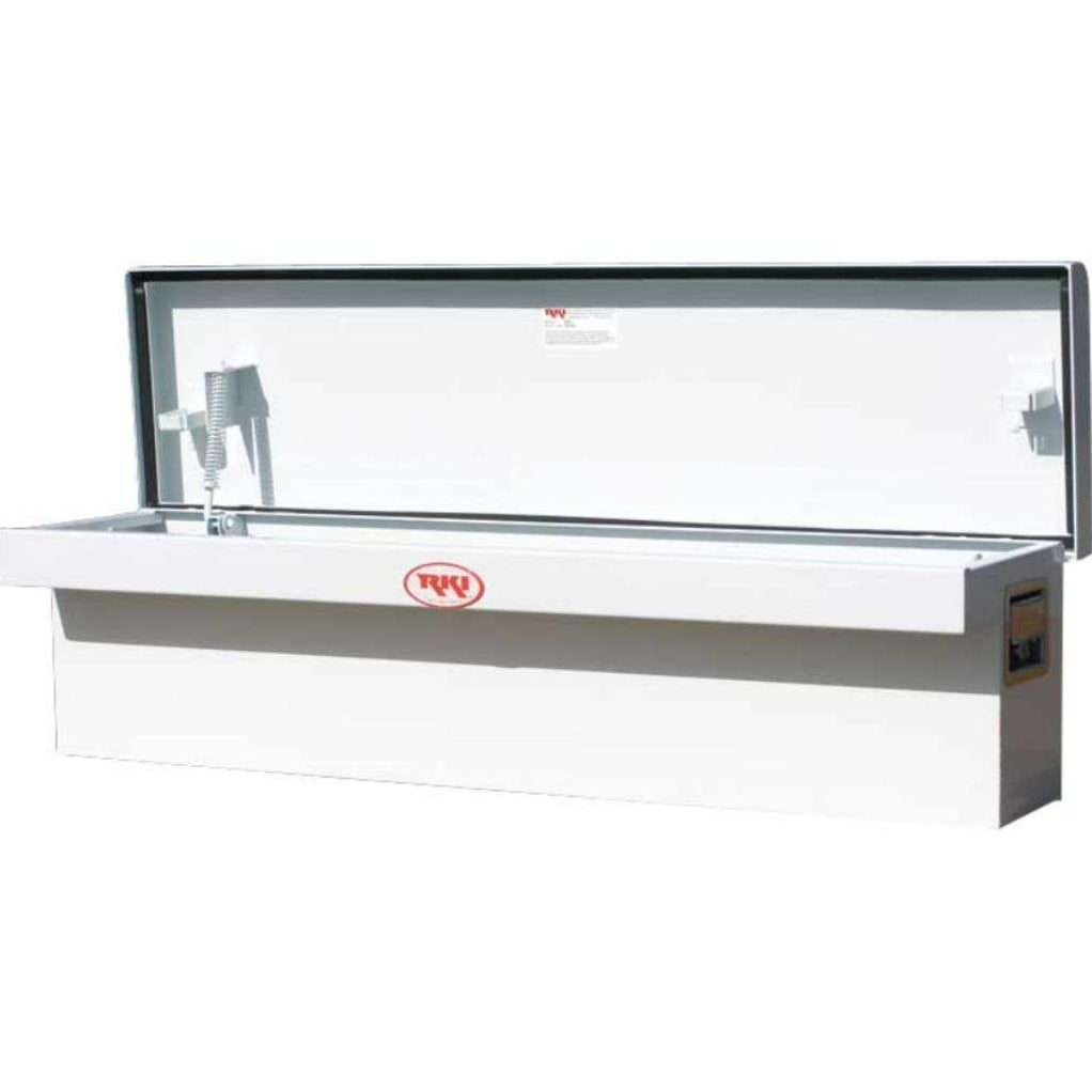 RKI Side Mount Truck Tool Box White Steel Model 48SLP — Elite Truck