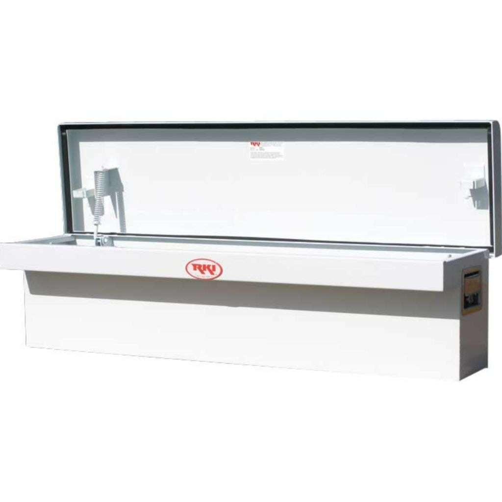 RKI Side Mount Truck Tool Box White Steel Model 48SLP — Elite Truck