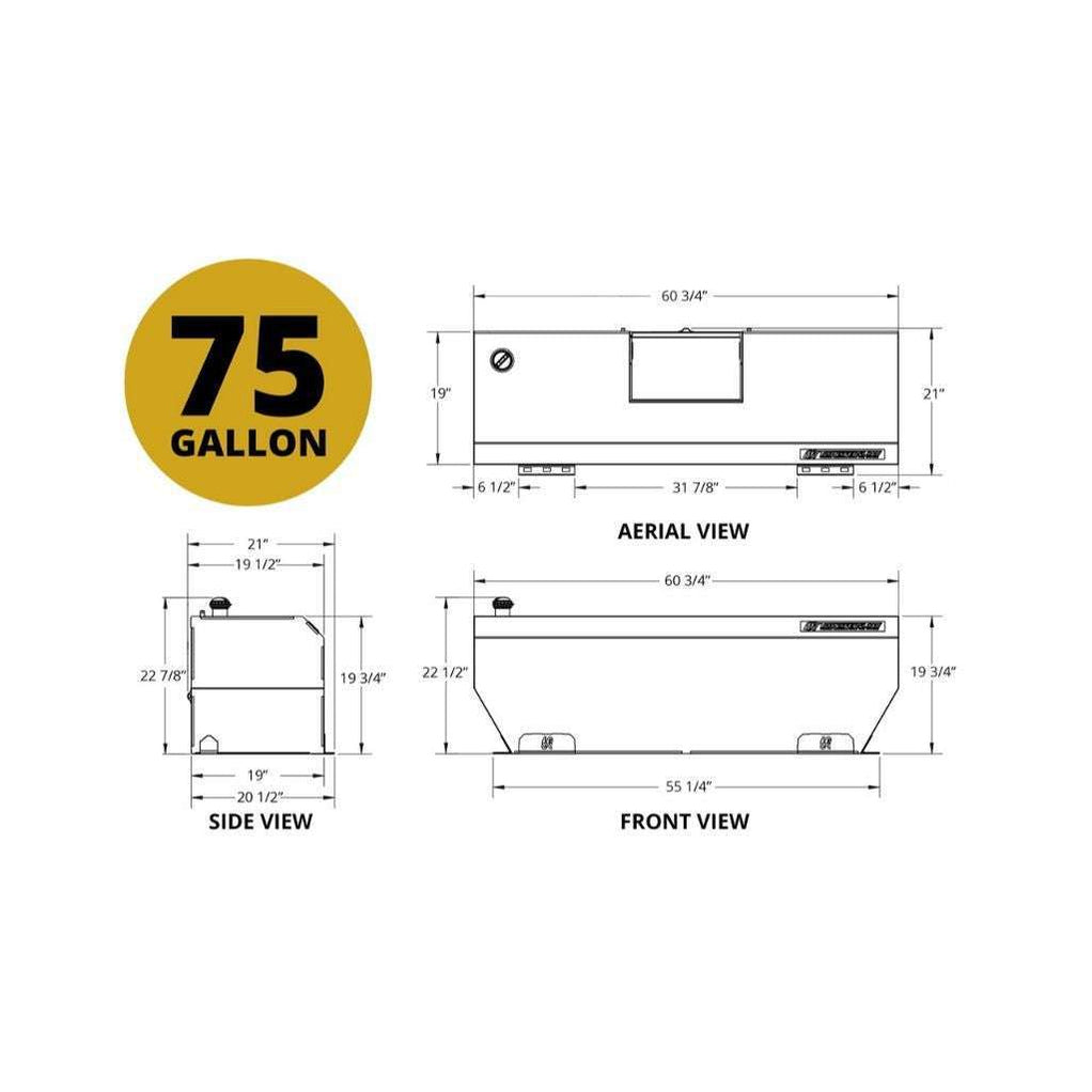 Transfer Flow 75 Gallon In-Bed Auxiliary Diesel Fuel Tank System - TRA ...