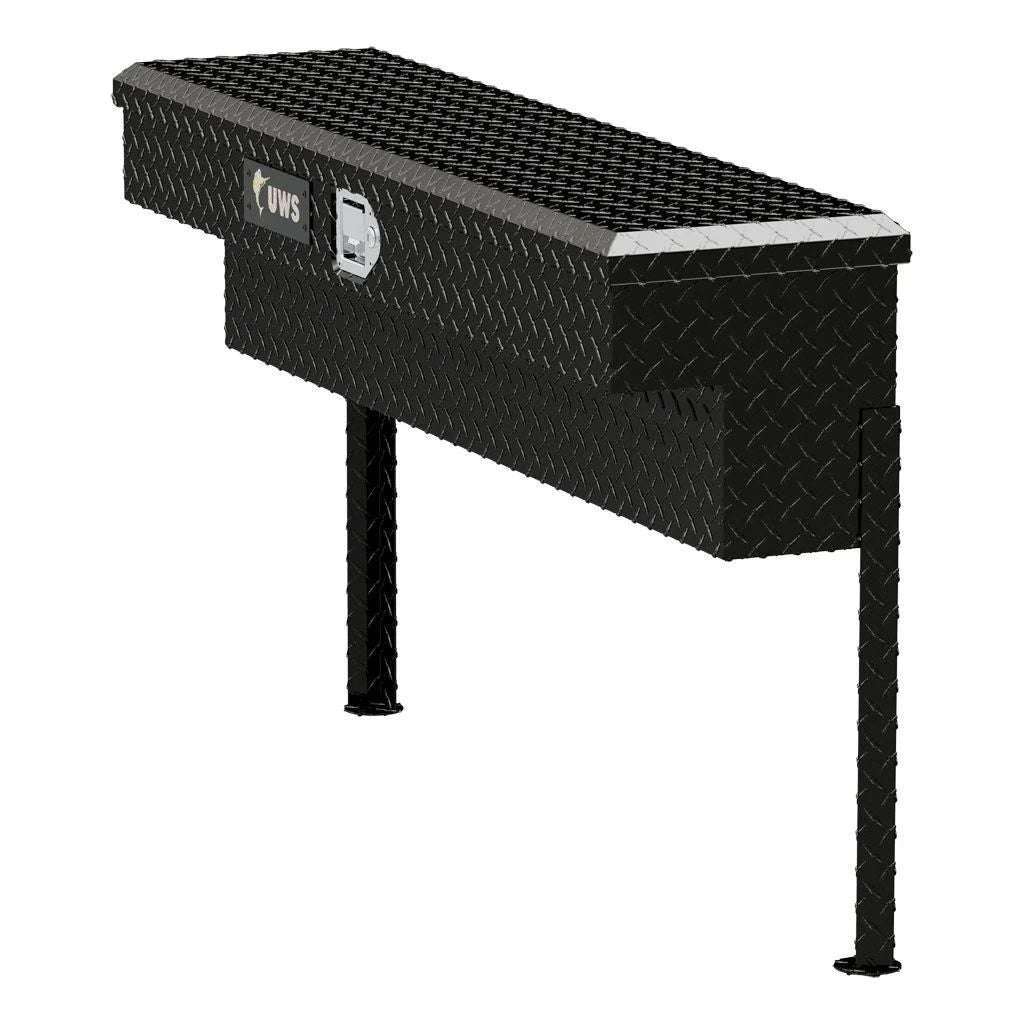 UWS 63" Crossover Truck Tool Box Low Profile Slim-Line Gloss Black Alu ...