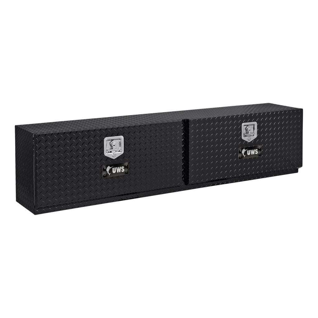 UWS Gloss Black Aluminum 96" Double-Door Topside Truck Tool Box Model ...