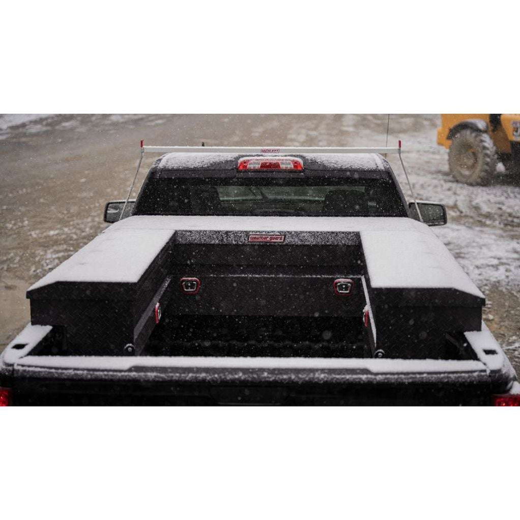 Weather Guard Side Mount Tool Box Textured Matte Black Aluminum 41X17X ...